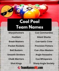 673 Catchy Pool Team Names for Your Squad!