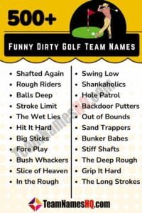 Ultimate List of 501+ Funny Golf Team Names You've Never Heard!