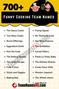 700+ Catchy Cooking Team Names Guaranteed to Stand Out