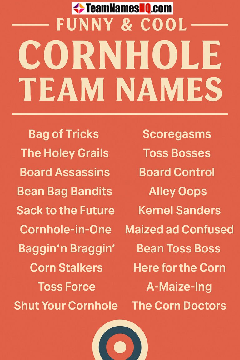 501 Best Cornhole Team Names for Champions [Funny, Cool, Creative & More]
